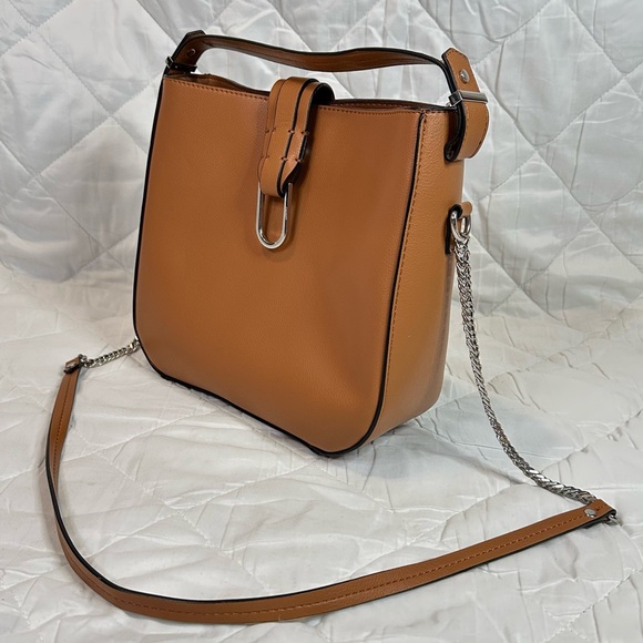 Zara | Bags | Zara Tan Leather Shoulder Bag | Poshmark